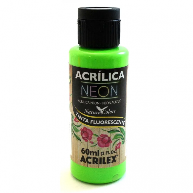 Tinta Acrílica Nature Colors Neon 60ml Verde 101 Acrilex – Papelaria ...